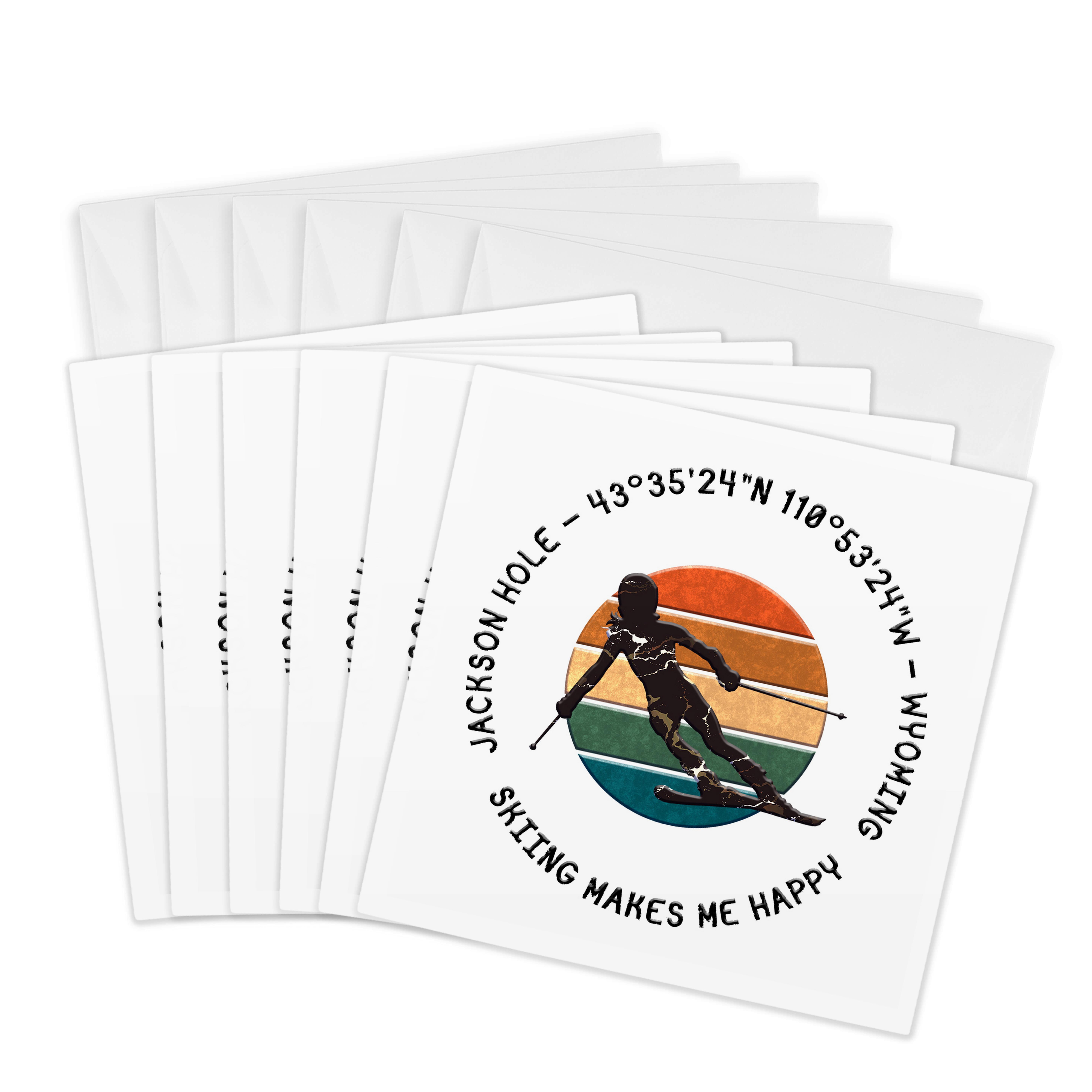 3drose, Jackson Hole, Wyoming. Woman Skier Races Downhill, Color Disk ...