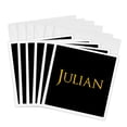 3drose, Julian Mainstream Male Name in the Usa. Yellow on Black Amulet ...