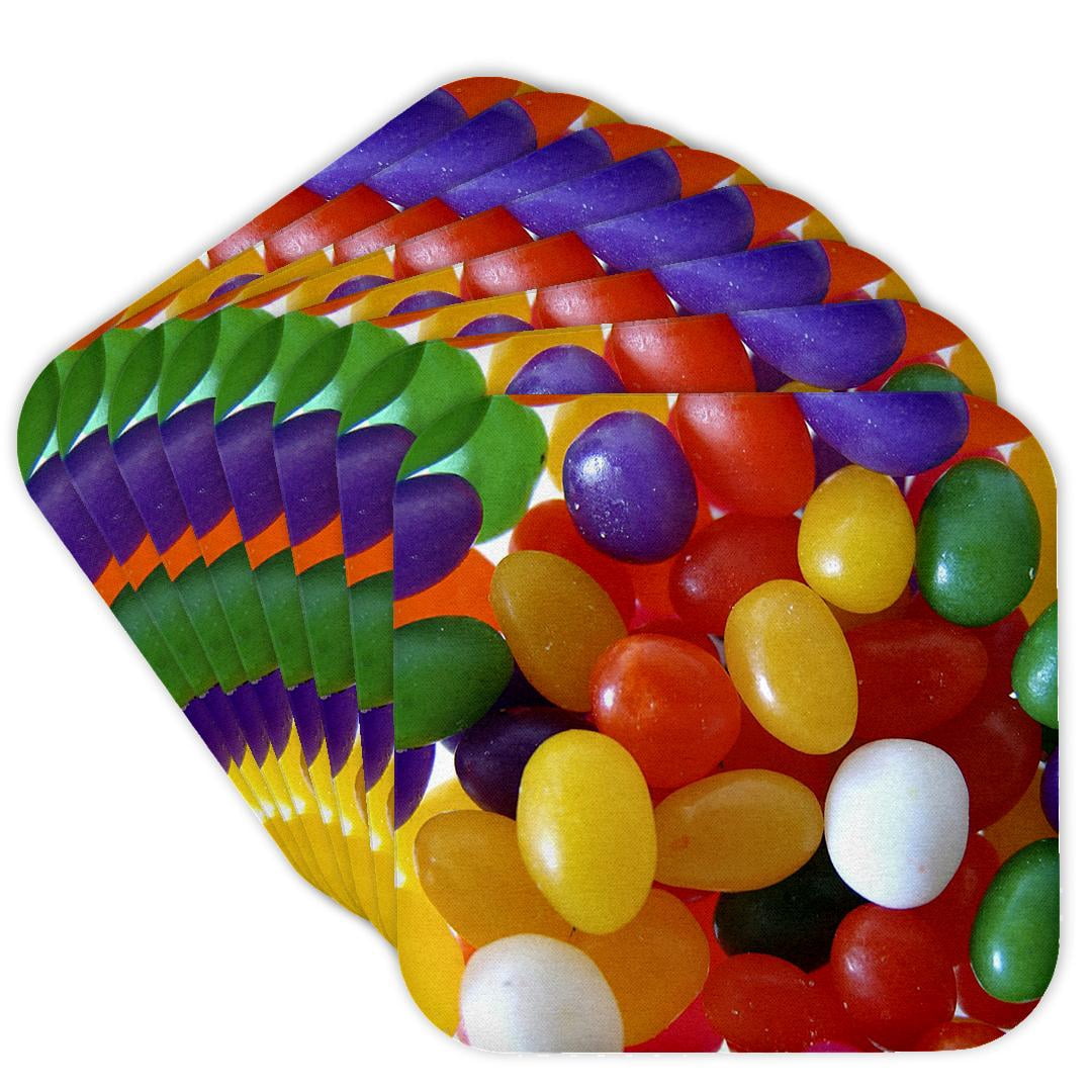3drose, Jumpin Jelly Beans, Set of 8 Coasters - Cork - Walmart.com
