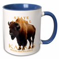 3drose, Kansas Territory Animal Bison Americanus, 11oz Two-tone Blue ...