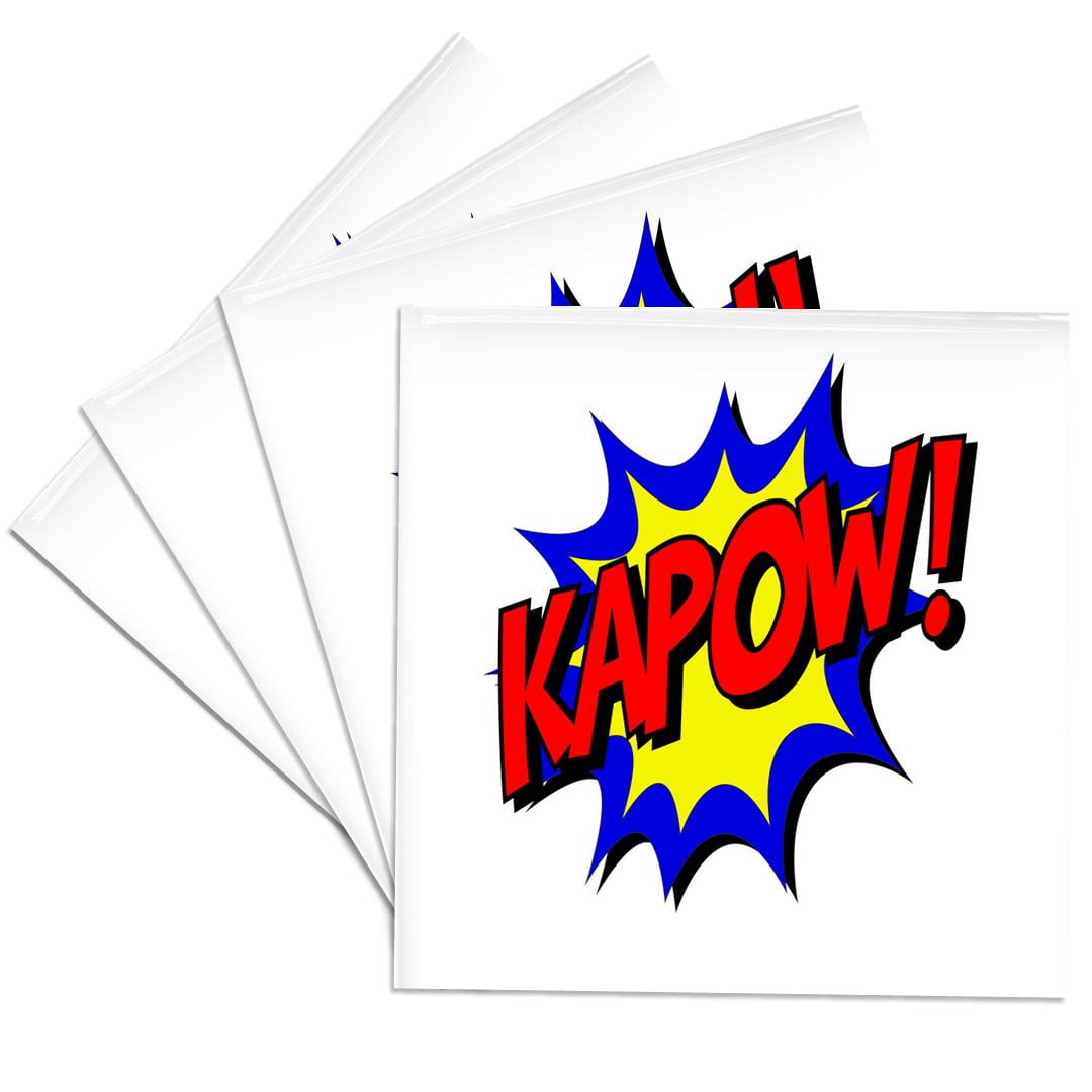 3drose, Kapow Superhero Fighting Punch Comic Strip Word 3drsmm, Set of ...