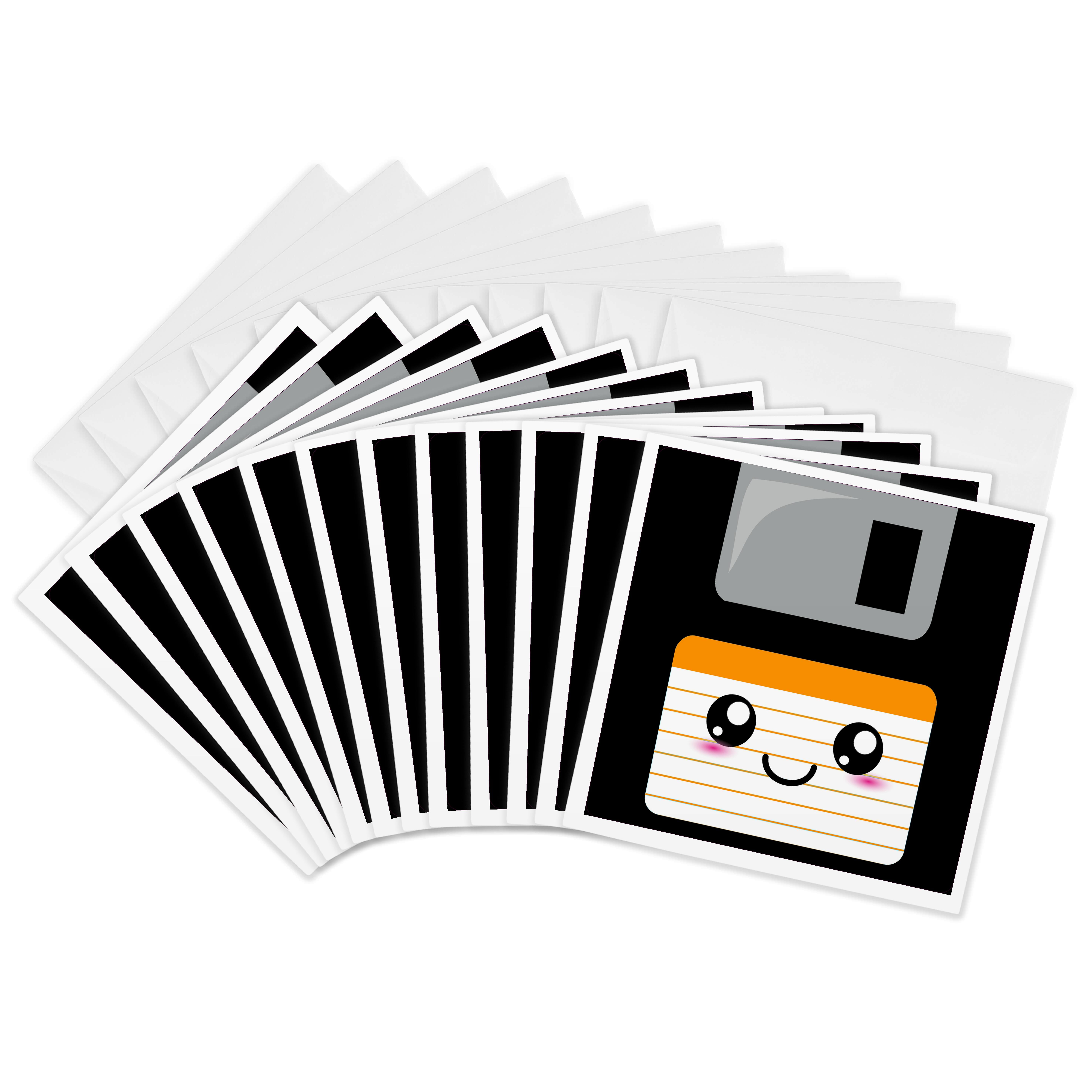 3drose, Kawaii Cute Happy Floppy Disk - Retro Computers - Japanese ...