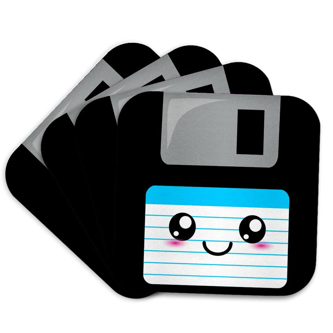 3drose, Kawaii Cute Happy Floppy Disk - Retro Ninties Computer Disk ...