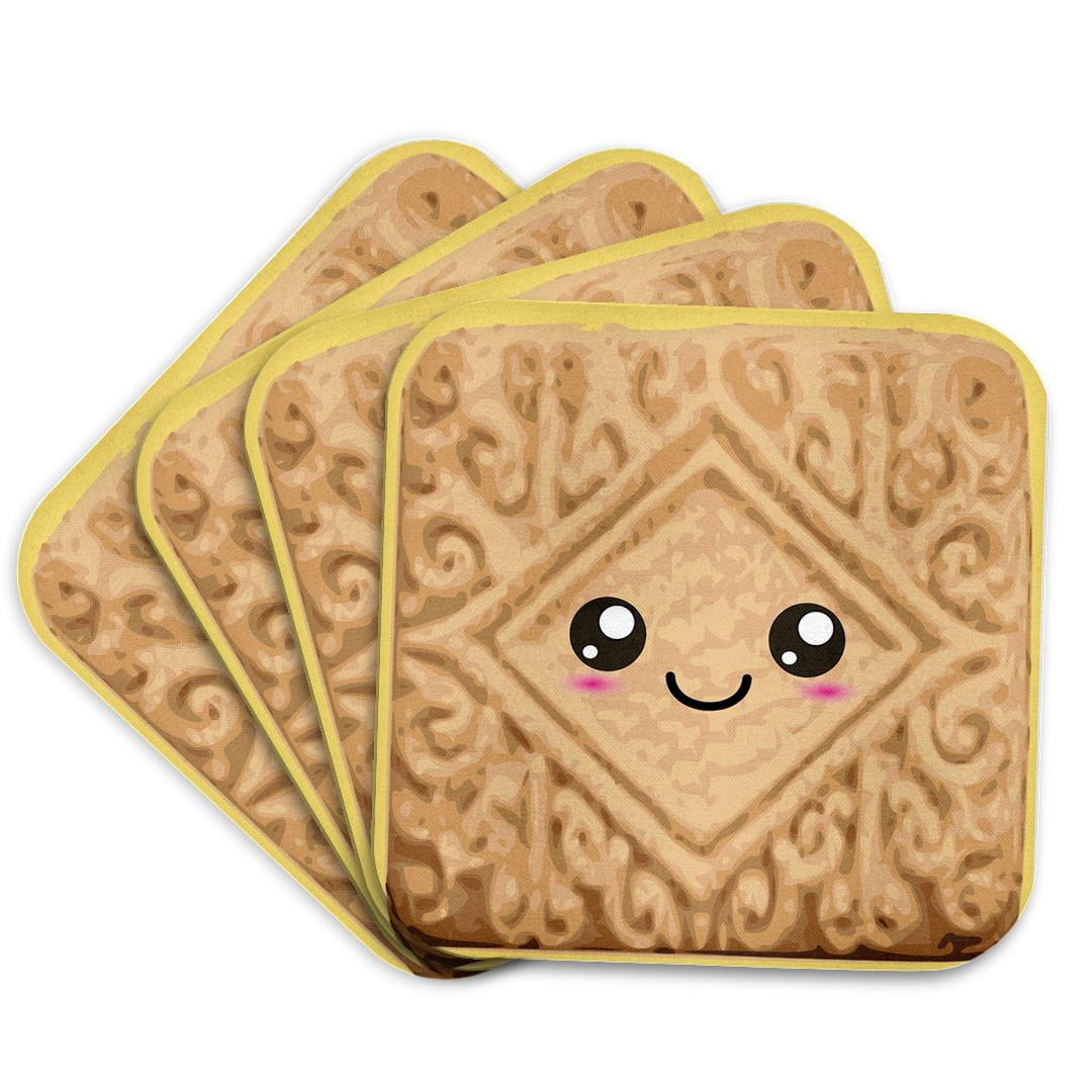 3drose, Kawaii Happy Vanilla Custard Cream Cookie - Cute Smiling Foods ...