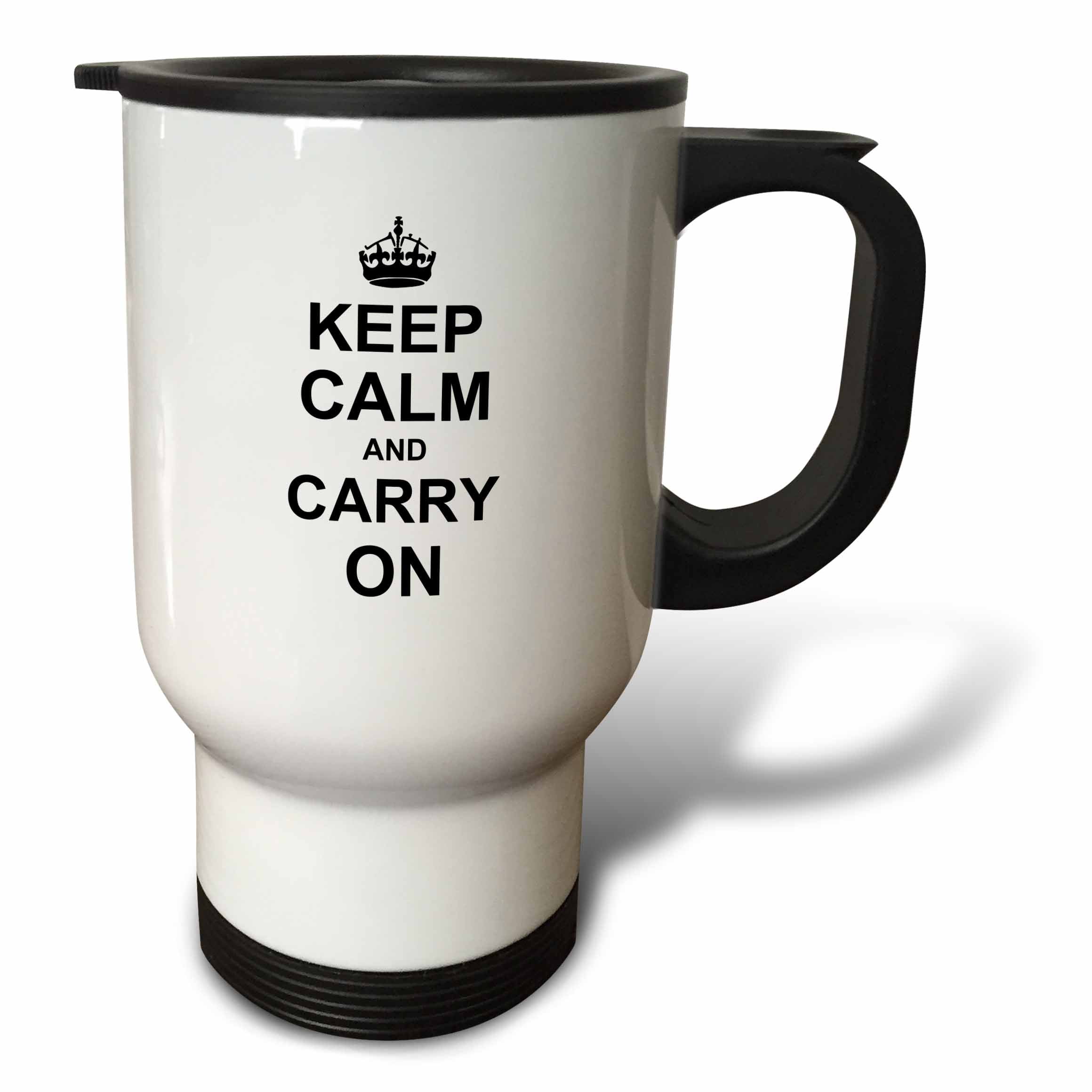 3drose, Keep Calm and Carry on - Black Text on White - with Crown ...