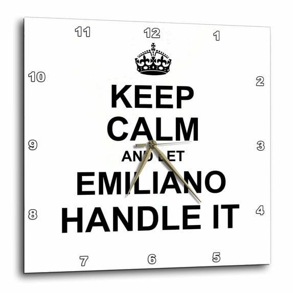 3drose, Keep Calm and Let Emiliano Handle It Funny Personal Name, 15x15 ...
