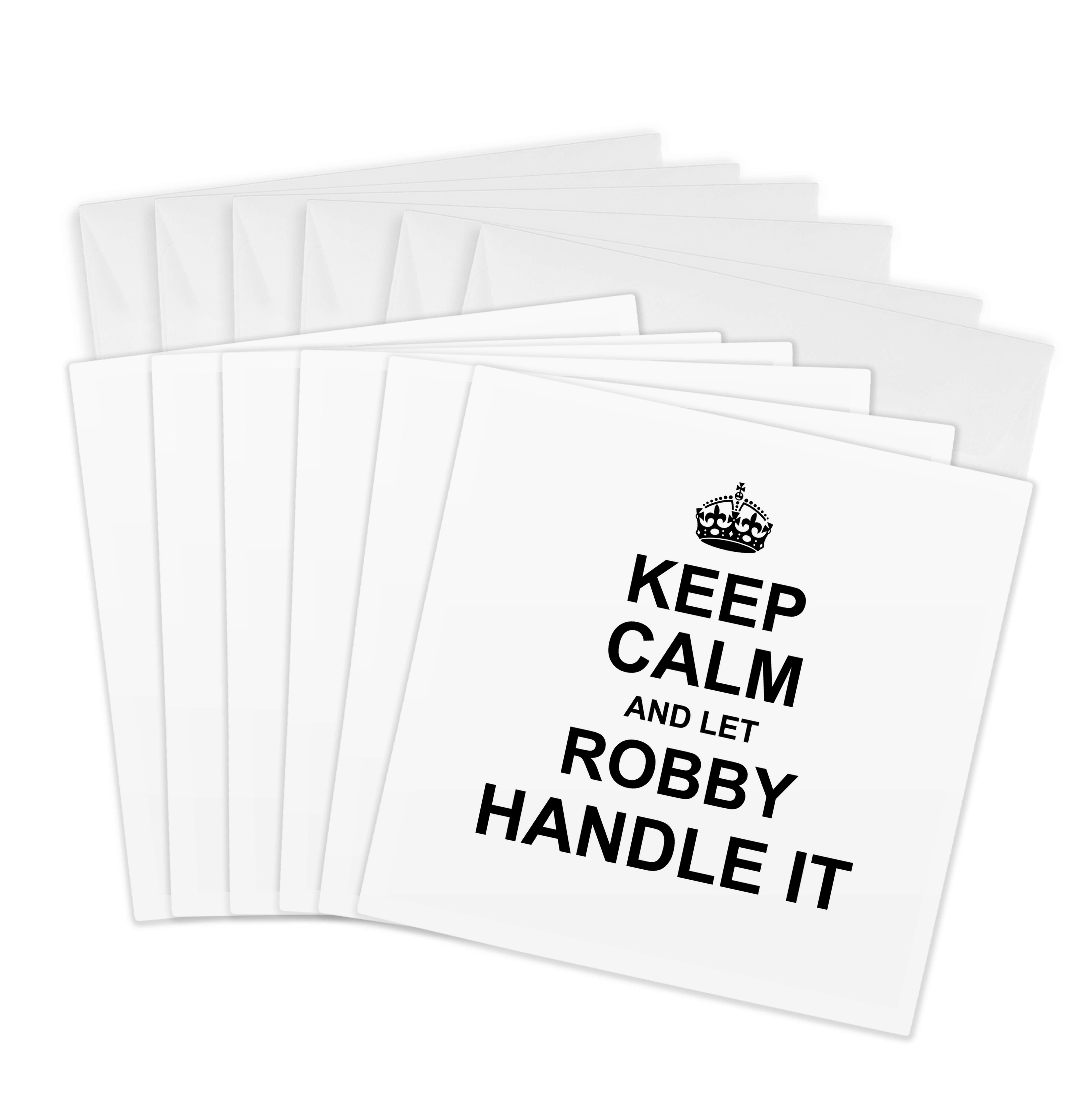 3drose, Keep Calm and Let Robby Handle It - Funny Personal Name, 6 ...