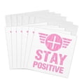 3drose, Keep Thinking Positive with This Design in Pink and White, 6 ...