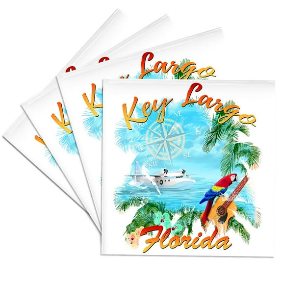 3drose, Key Largo, Florida Trop Rock Island Music Design with a Sea ...