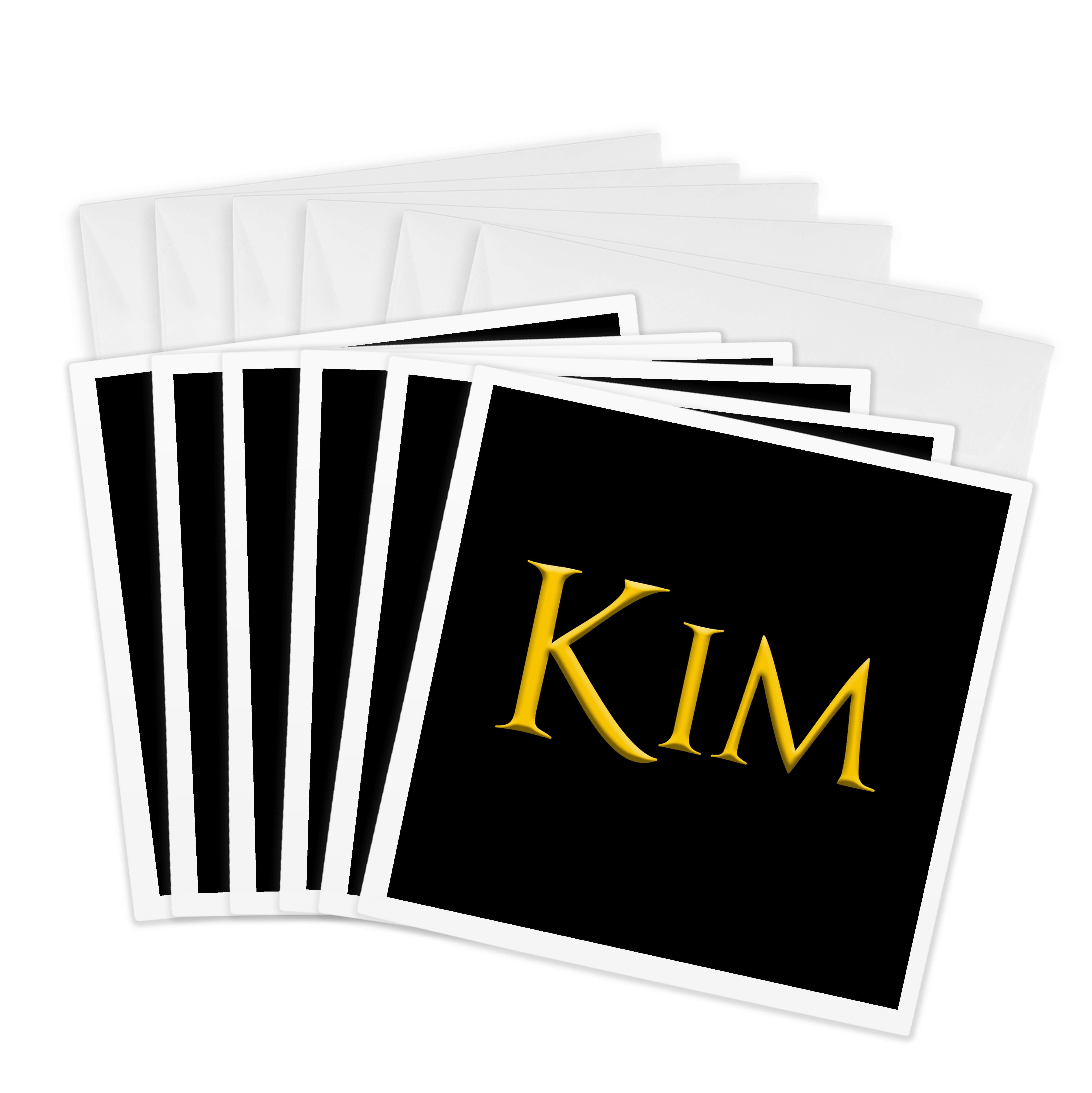 3drose, Kim Beautiful Girl Name in the America. Yellow on Black ...