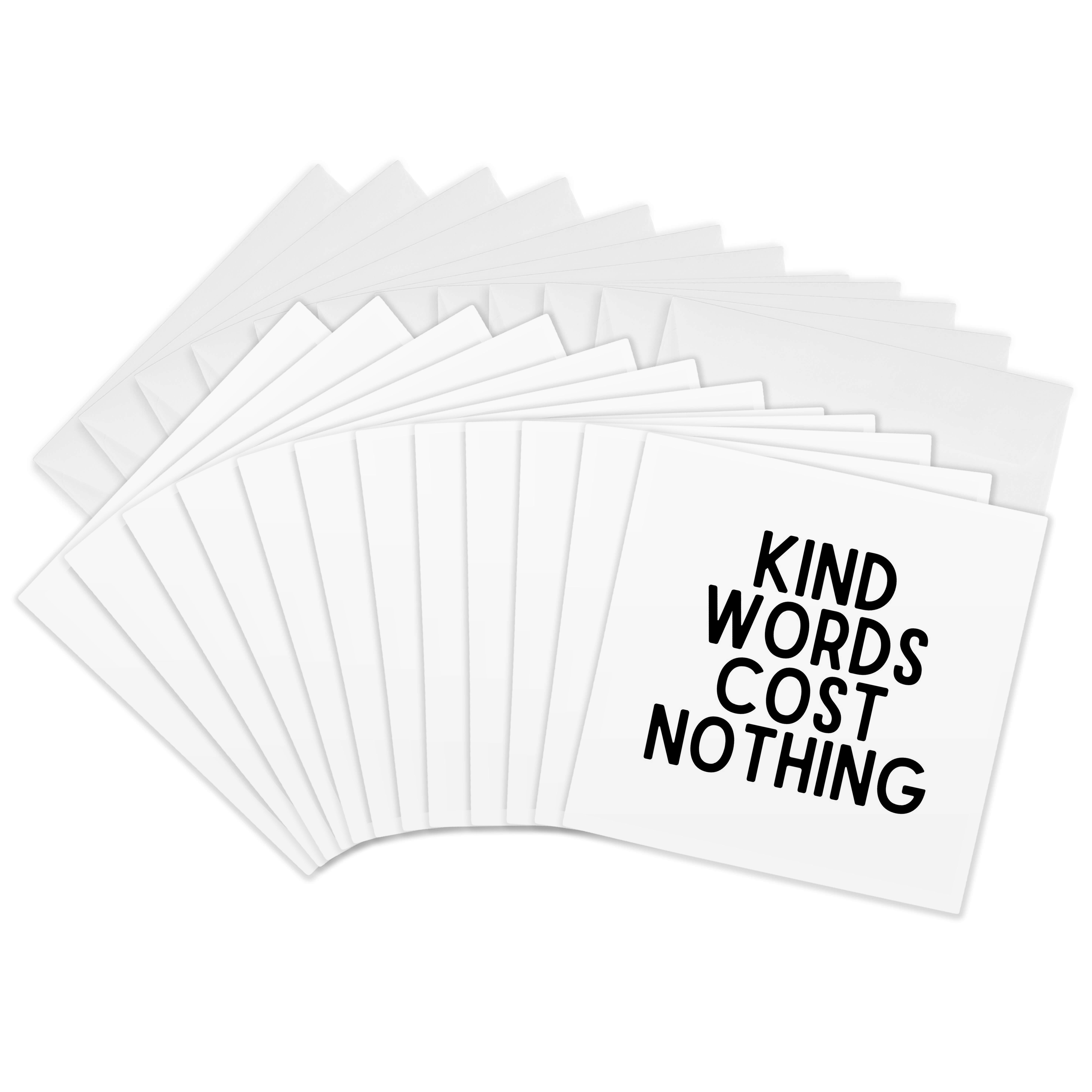 3drose, Kind Words Cost Nothing Quotes, 12 Greeting Cards with ...