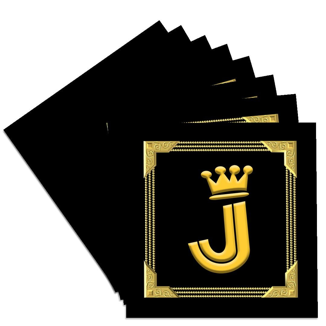 3drose, King, Queen Crown, Rich Frame. Yellow on Black. Dazzling Letter ...