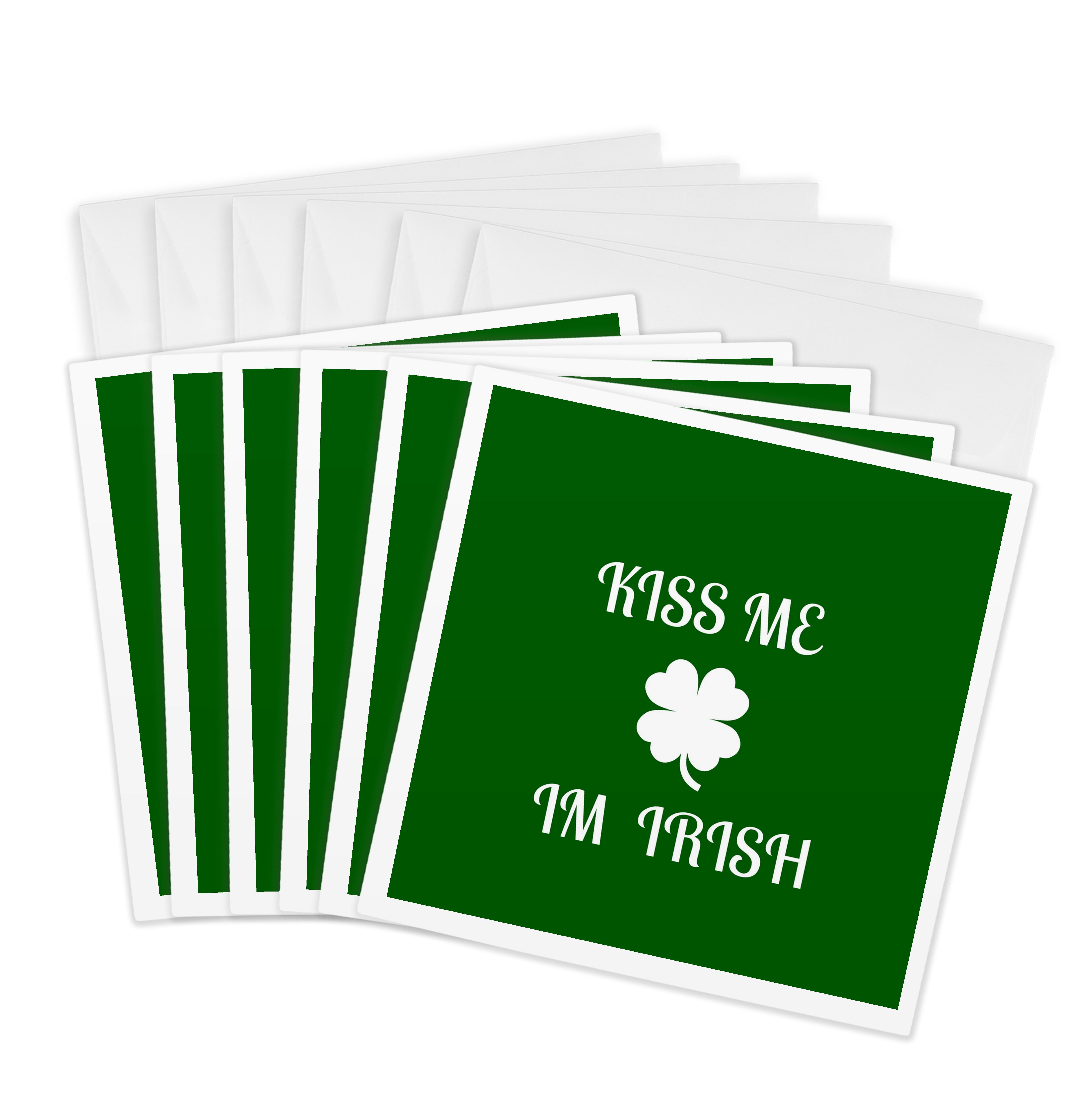3drose, Kiss Me Im Irish Green, 6 Greeting Cards with Envelopes ...