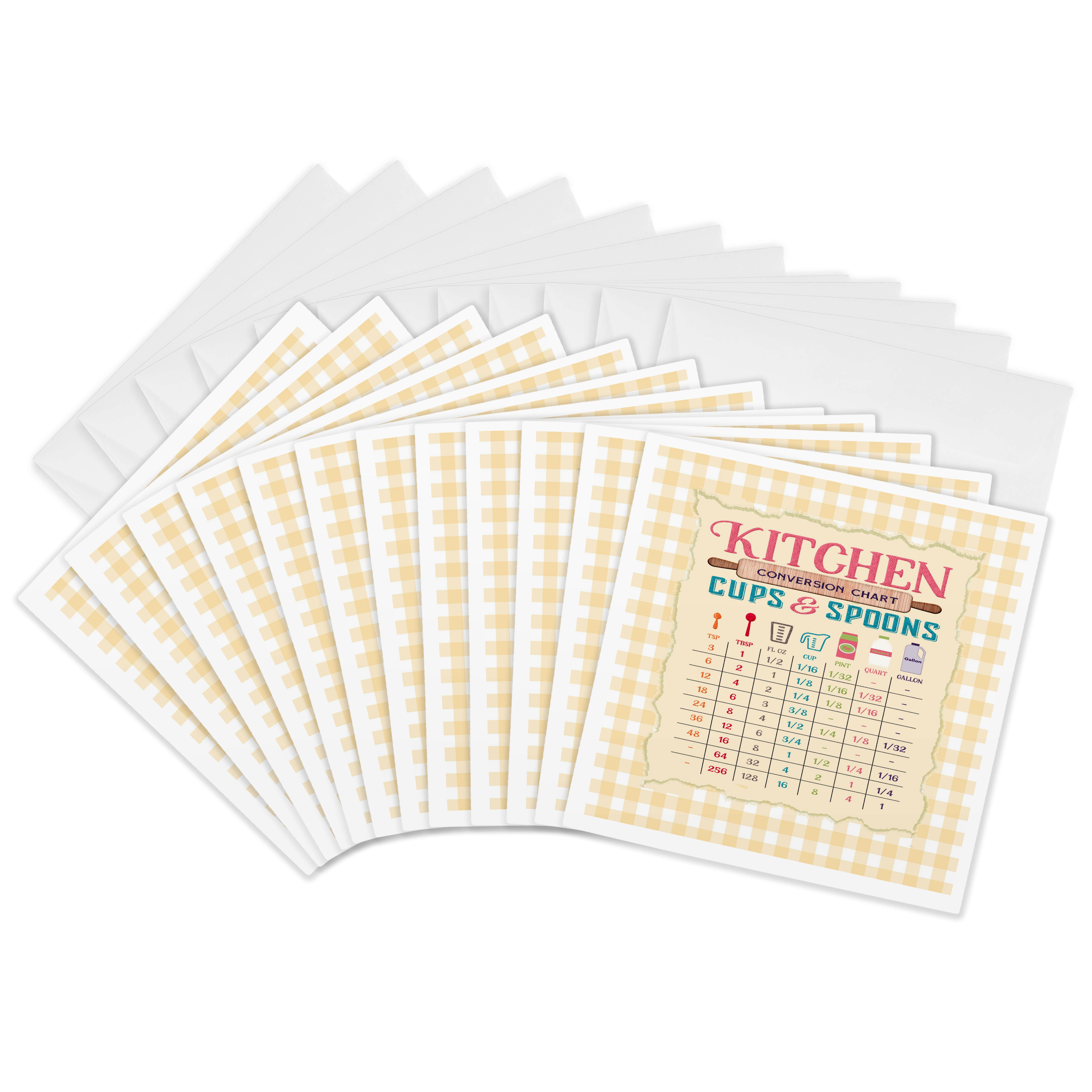 3drose, Kitchen Measurement Conversion Chart, Rolling Pin, Cup, Yellow ...