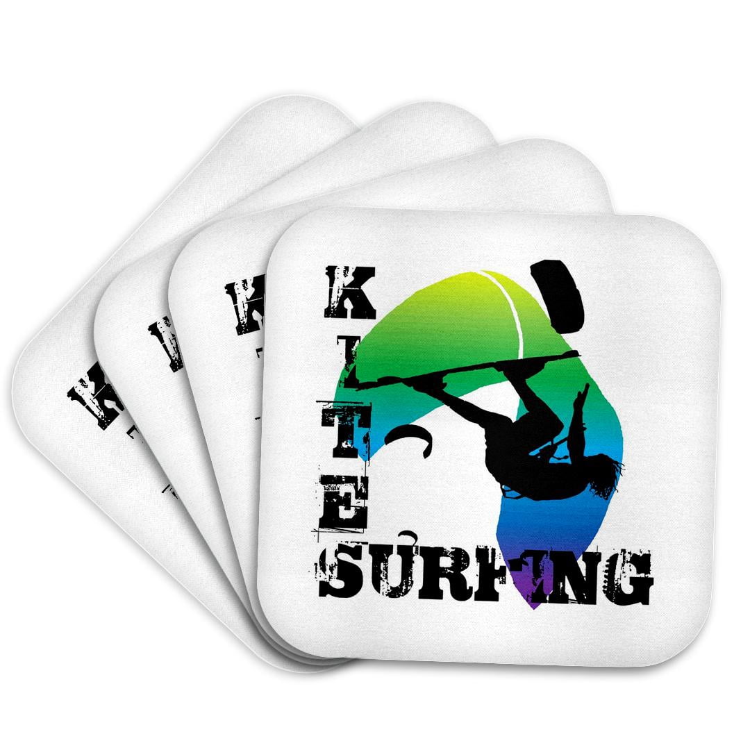 3drose, Kite Surfing with Freestyle Kitesurfer and Kite 1, Set of 4 ...