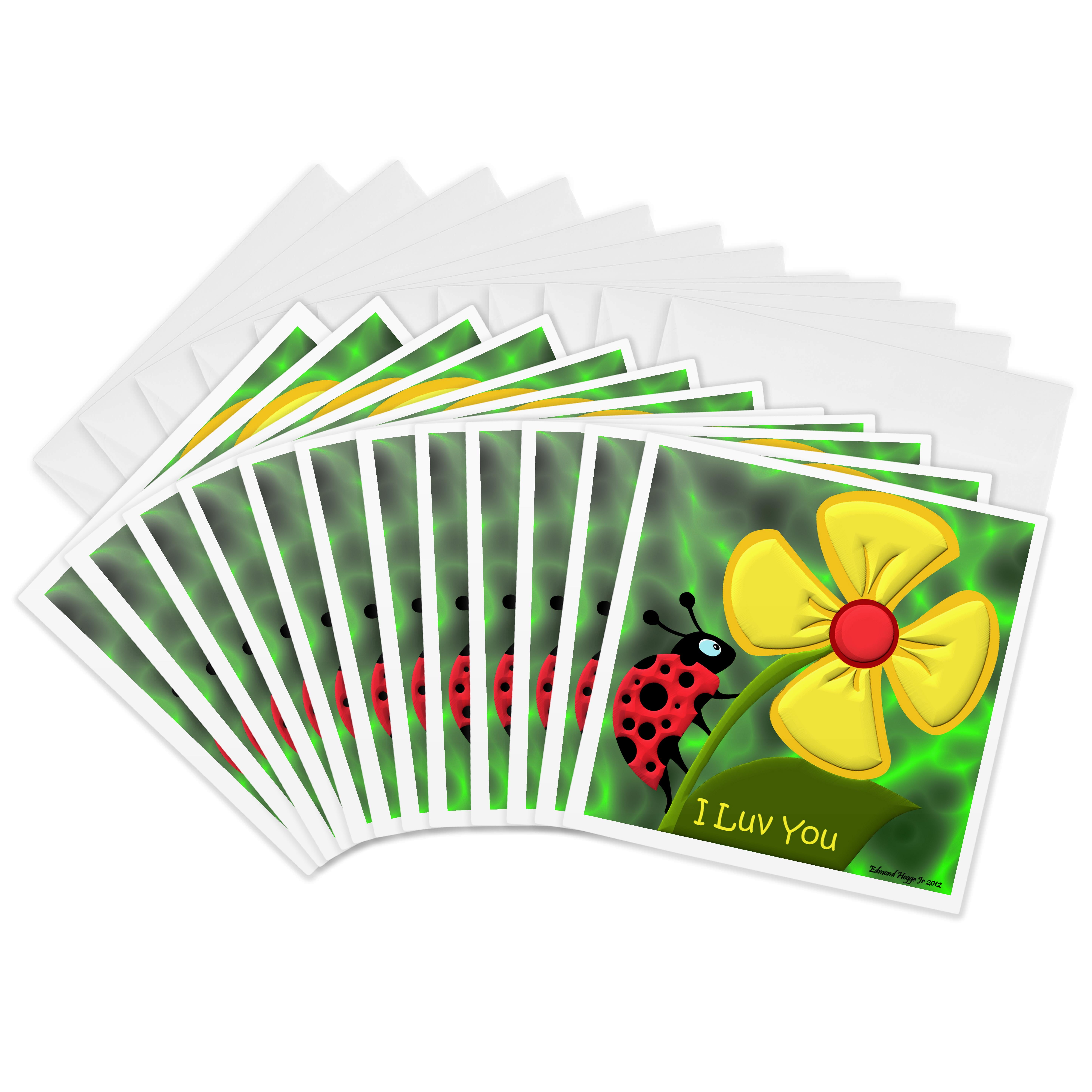 3drose, Ladybug I Love You, 12 Greeting Cards with Envelopes - Walmart.com