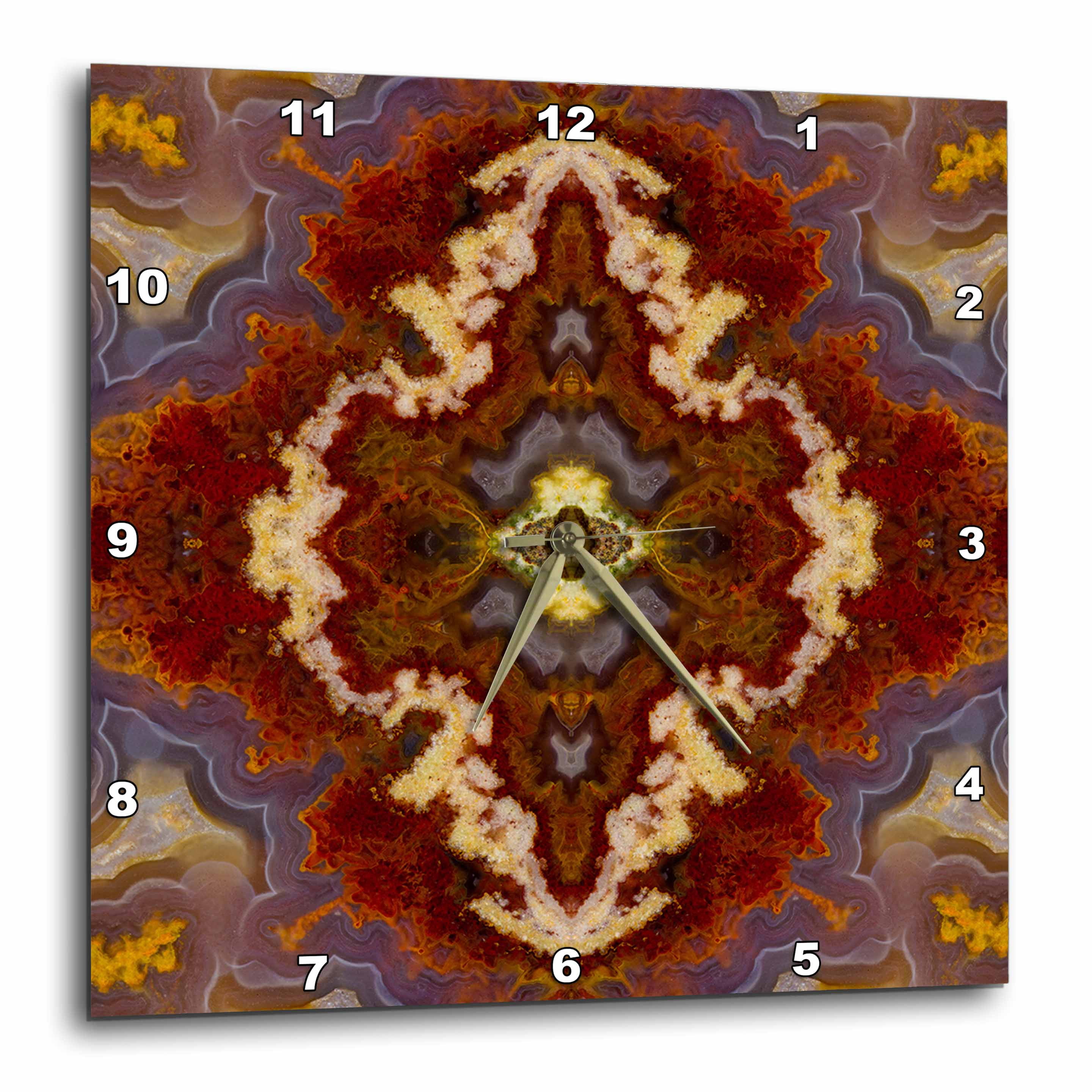 3drose, Laguna Agate Kaleidoscope Mirror Repeating Pattern., 10x10 Wall ...