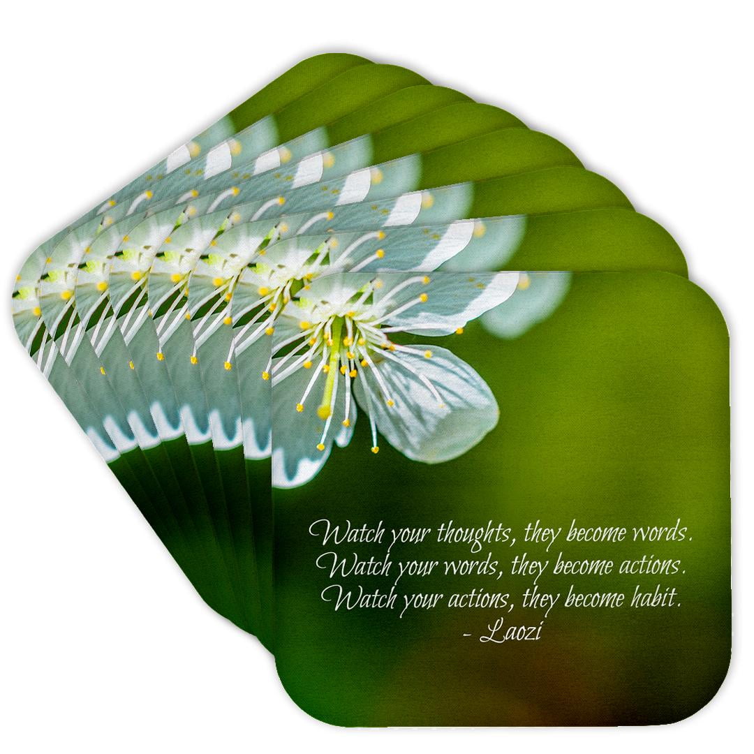 3drose, Laozi Quote. Watch Your Thoughts, They Become Words. Floral ...