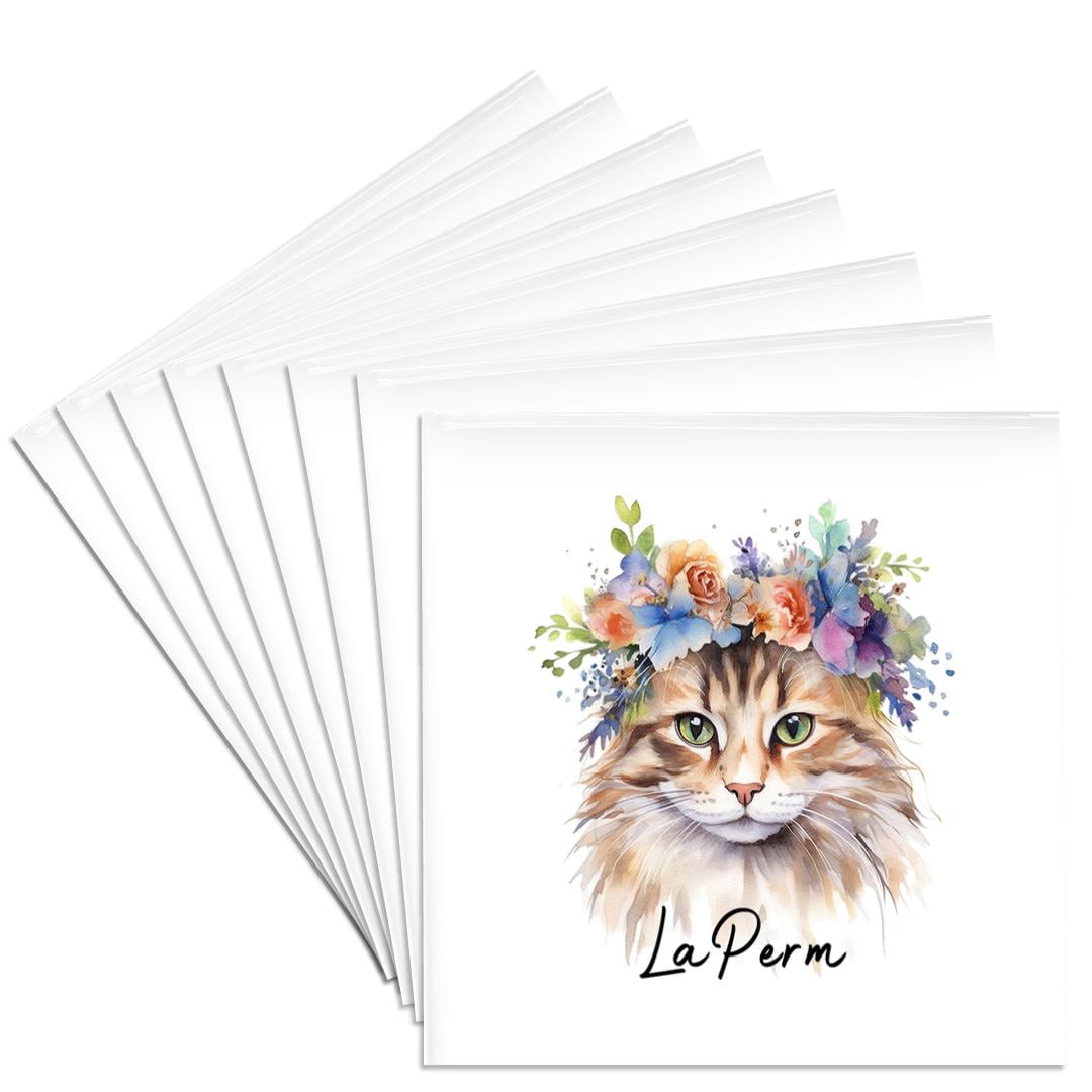 3drose, Laperm Cat Breed Decorated with Colorful Flowers. Graceful Art ...