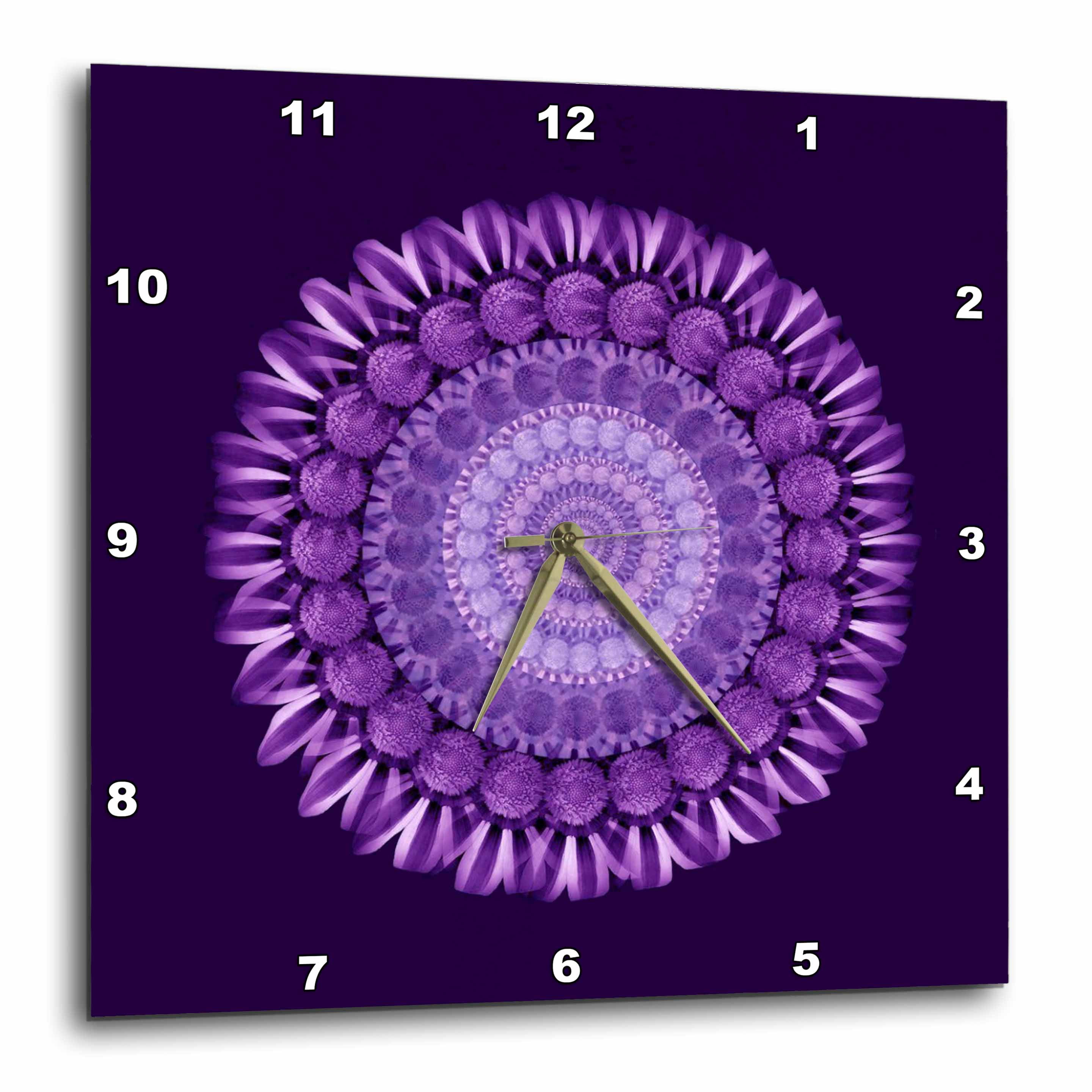 3drose, Lavender and Royal Purple Floral Mandala on Deep Purple ...