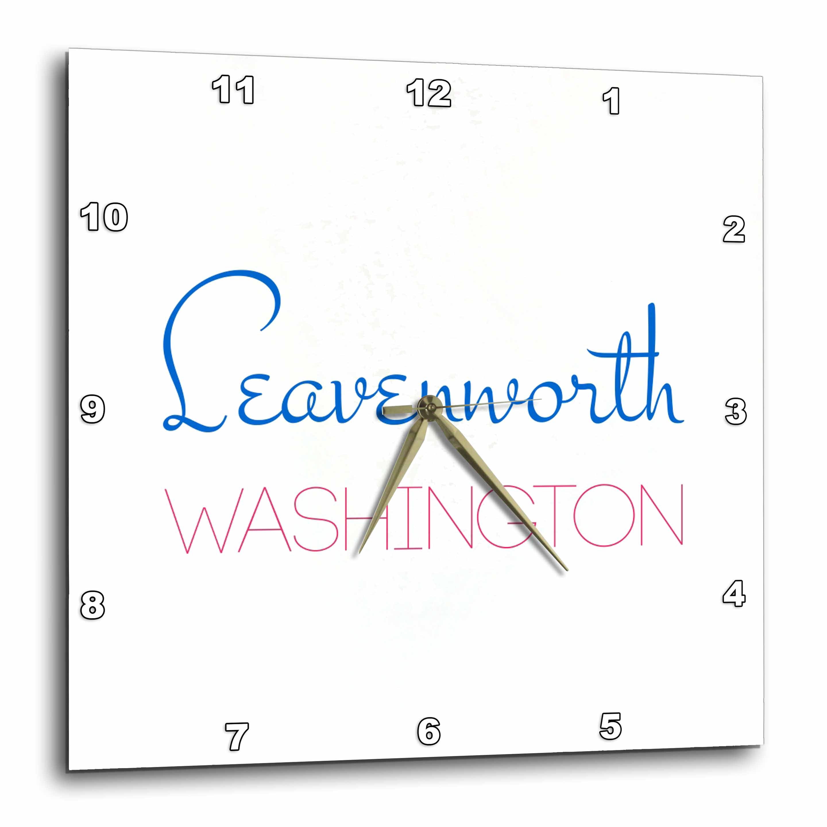 3drose, Leavenworth, Washington Blue, Red Decorative Text on White ...