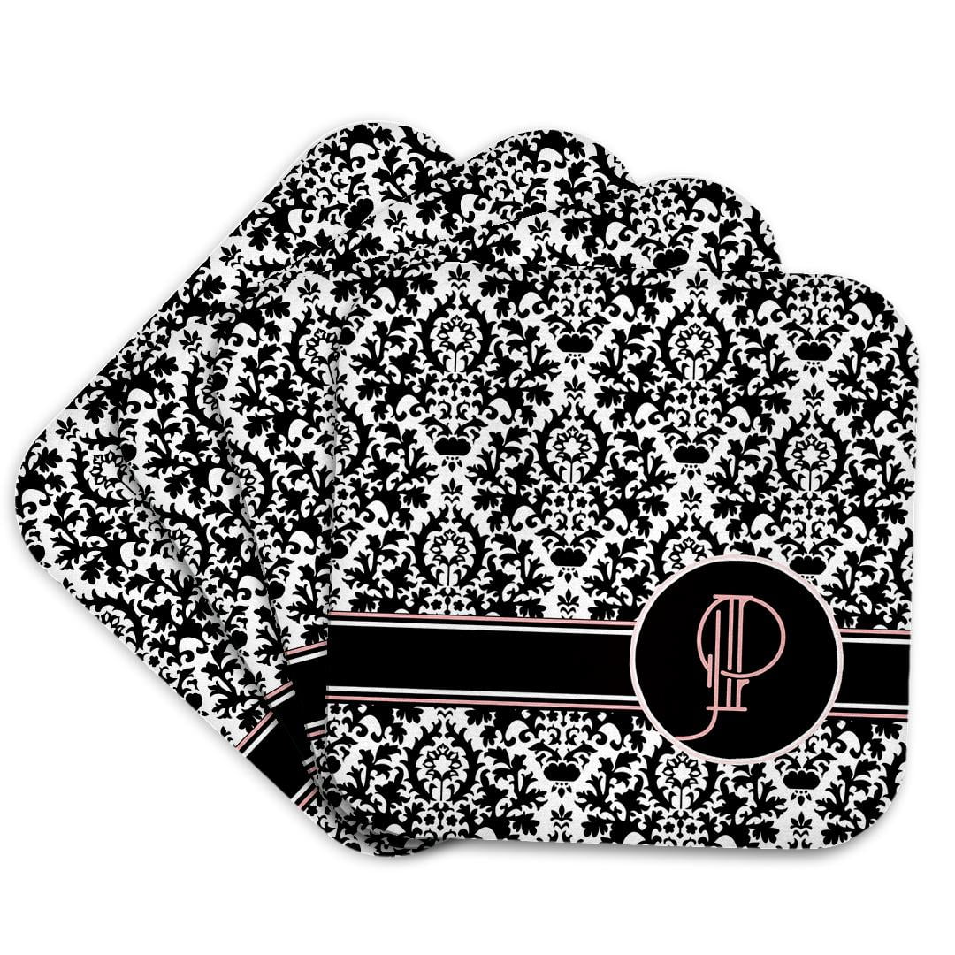 3drose, Letter P Personal Monogrammed Damask Pattern-personalized ...