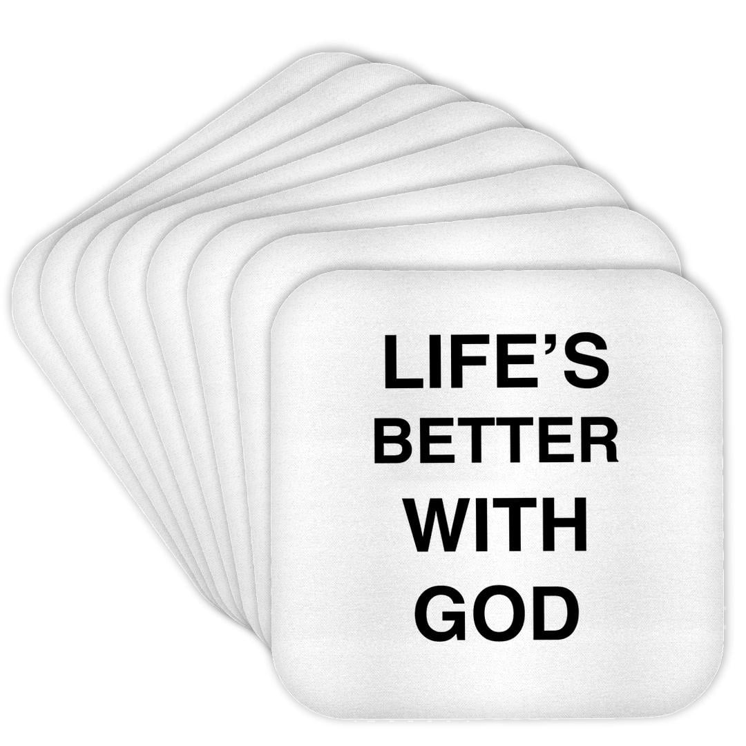 3drose, Lifes Better in the God. Bold Black Lettering on White ...