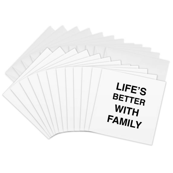 3drose, Lifes Better with Family. Bold Black Lettering on White ...