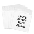 3drose, Lifes Better with Jesus. Bold Black Lettering on White ...