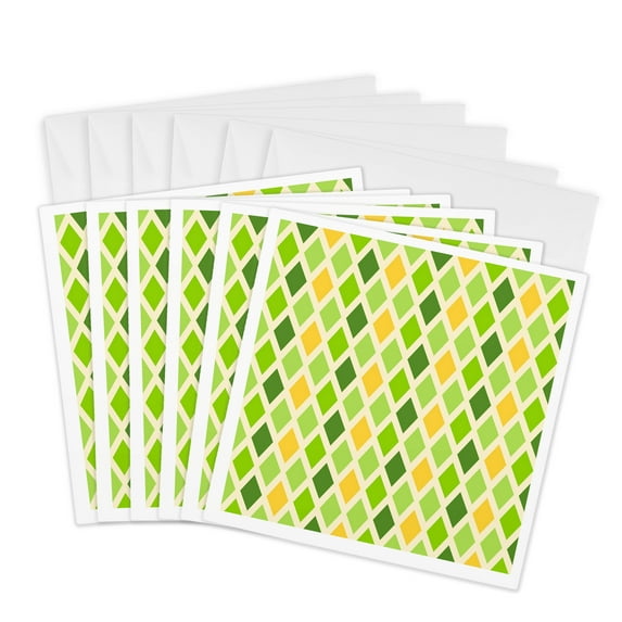 3drose, Light and Bright Green and Yellow Diamond Shapes Geometric ...