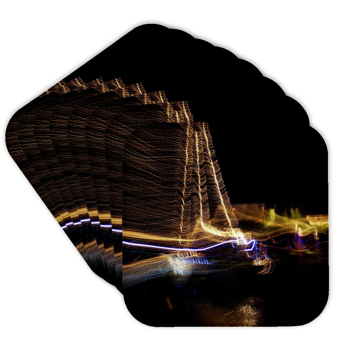 3drose, Lightning Strikes, Set of 8 Coasters - Cork - Walmart.com