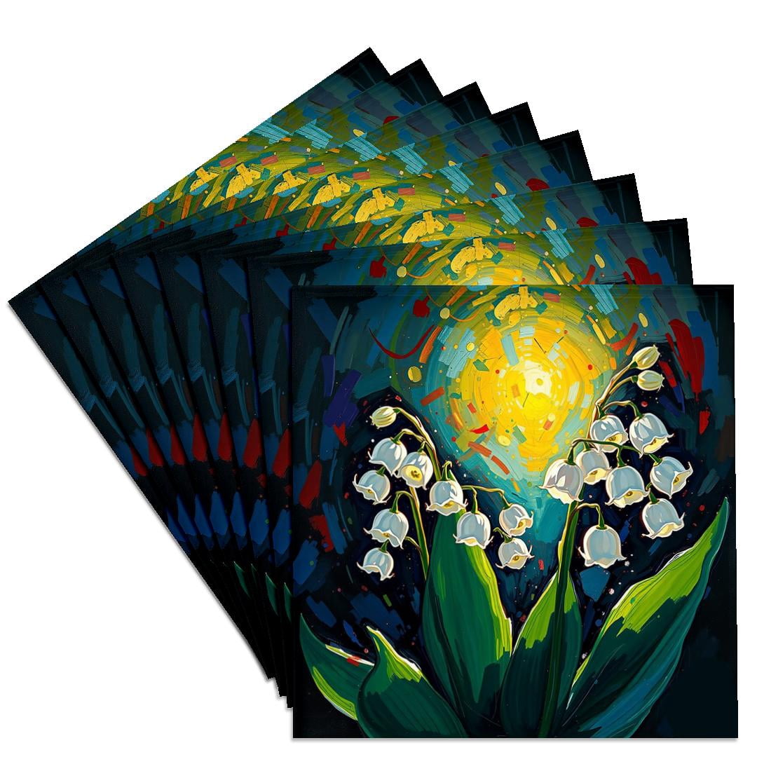3drose, Lily-of-the-valley Flowers and Bright Summer Sun. Colorful Art ...
