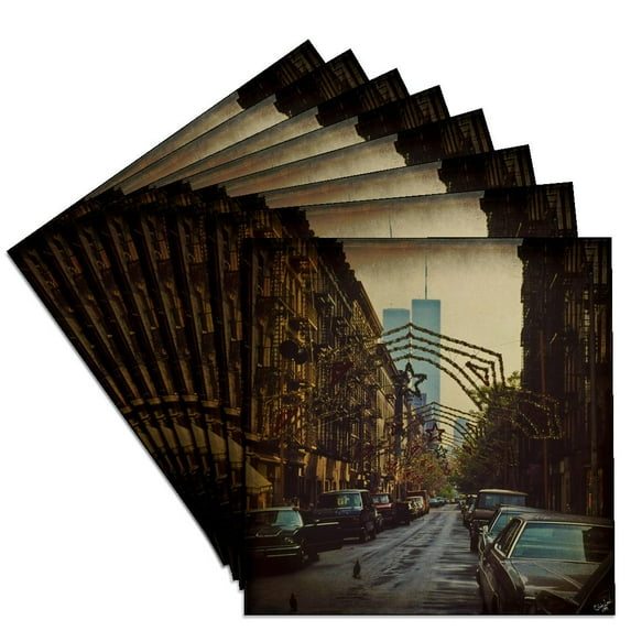 3drose, Little Italy World Trade Center, Set of 8 Ceramic Tile Coasters ...
