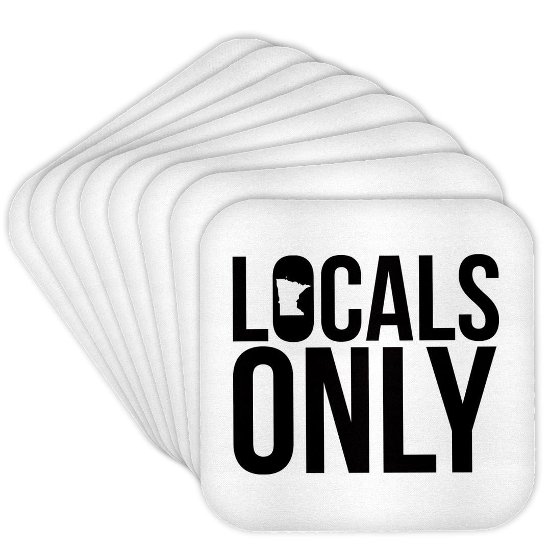 3drose, Locals Only Minnesota, Set of 8 Coasters - Cork - Walmart.com