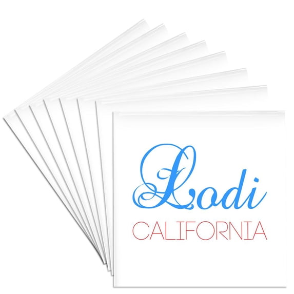 3drose, Lodi, California, Red, Blue Text. Patriotic Home Town Design ...