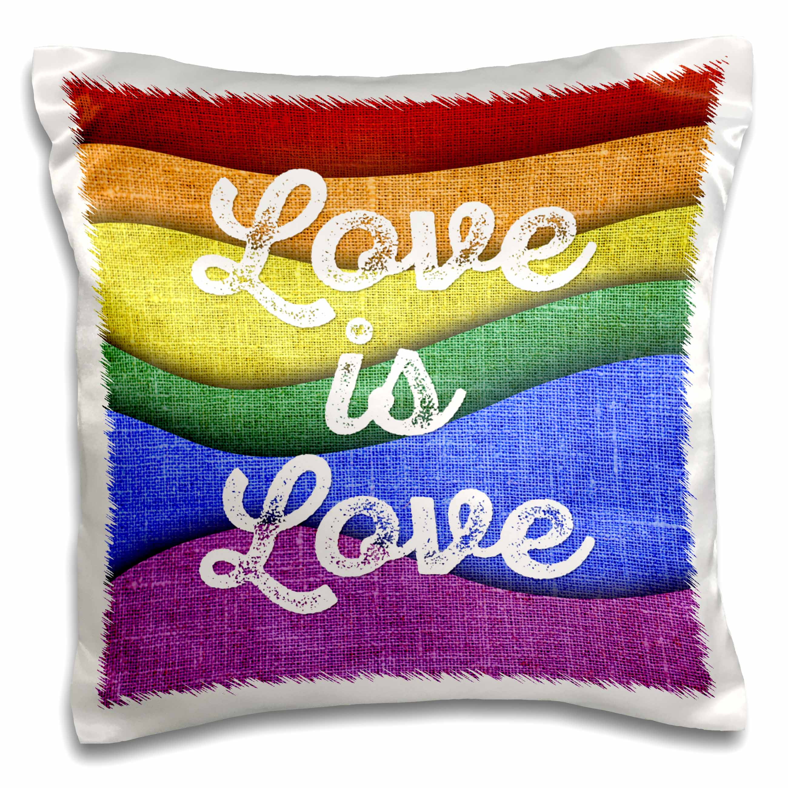 3drose, Love Is Love in Distressed White Cursive on a Wavy Rainbow ...