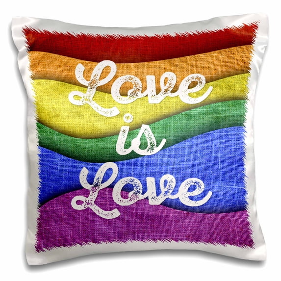 3drose, Love Is Love in Distressed White Cursive on a Wavy Rainbow ...