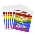 3drose, Love Is Love in Distressed White Cursive on a Wavy Rainbow ...