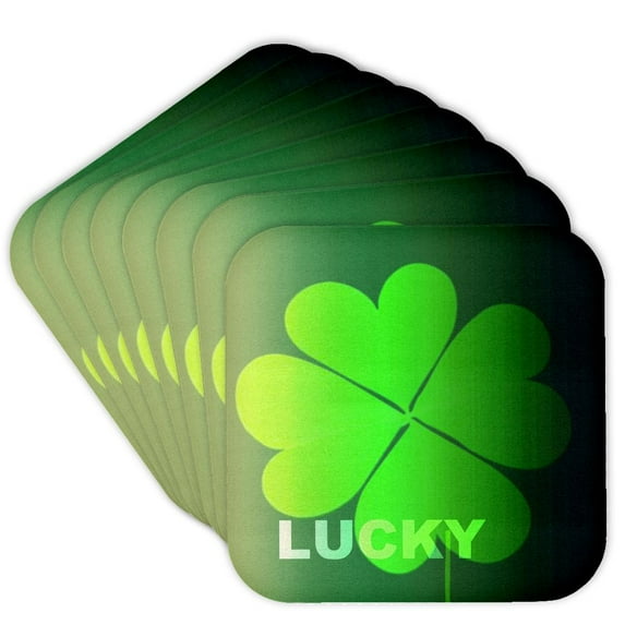 3drose, Lucky Four Leaf Clover- St. Patricks Day- Art, Set of 8 ...
