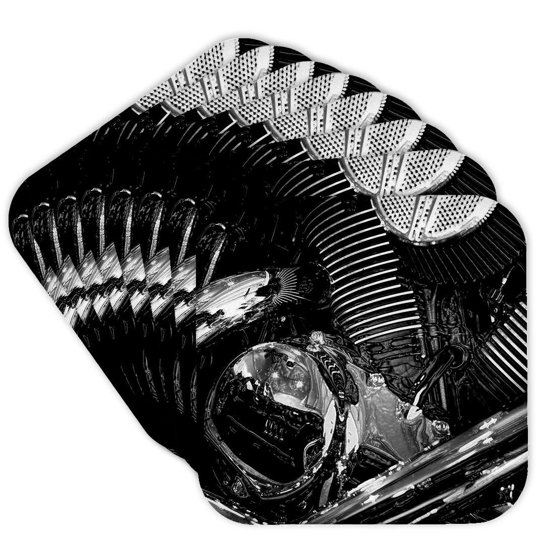 3drose, Macro Black and White Photo of Motorcycle Parts Car Wrapped in ...