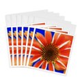 3drose, Macro Photograph of an Orange Coneflower with Blue Background ...