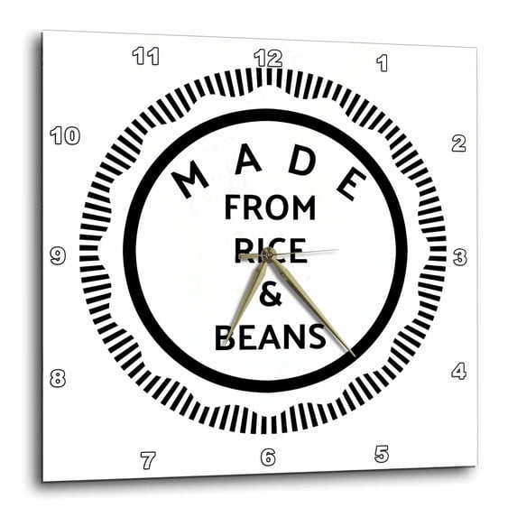 3drose, Made from Rice and Beans, Black Lettering on a White Background ...