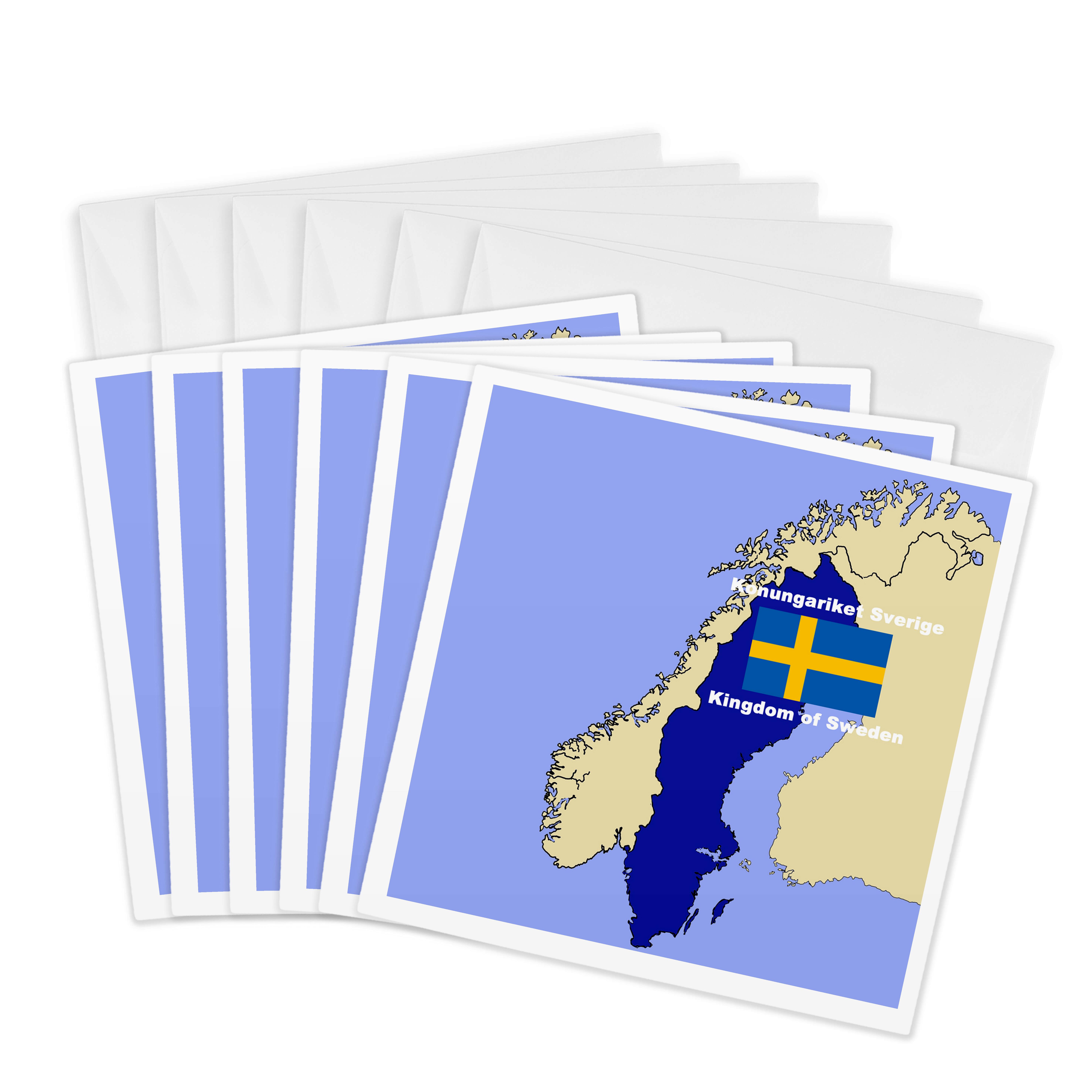 3drose, Map and Flag of Sweden with the Kingdom of Sweden Printed in ...