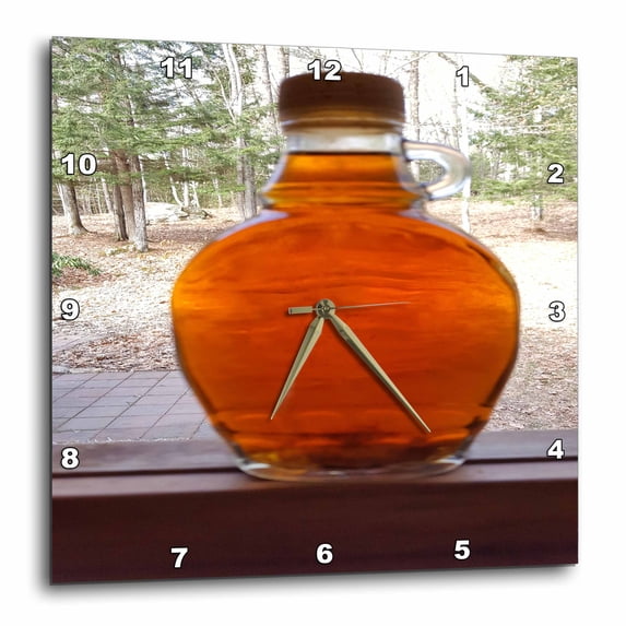 3drose, Maple Syrup Bottle Windowsill, 10x10 Wall Clock - Walmart.com