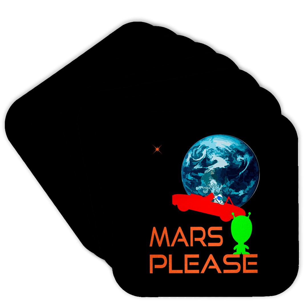 3drose, Mars Please. a Red Car, Astronaut, Alien, Earth and Mars on ...