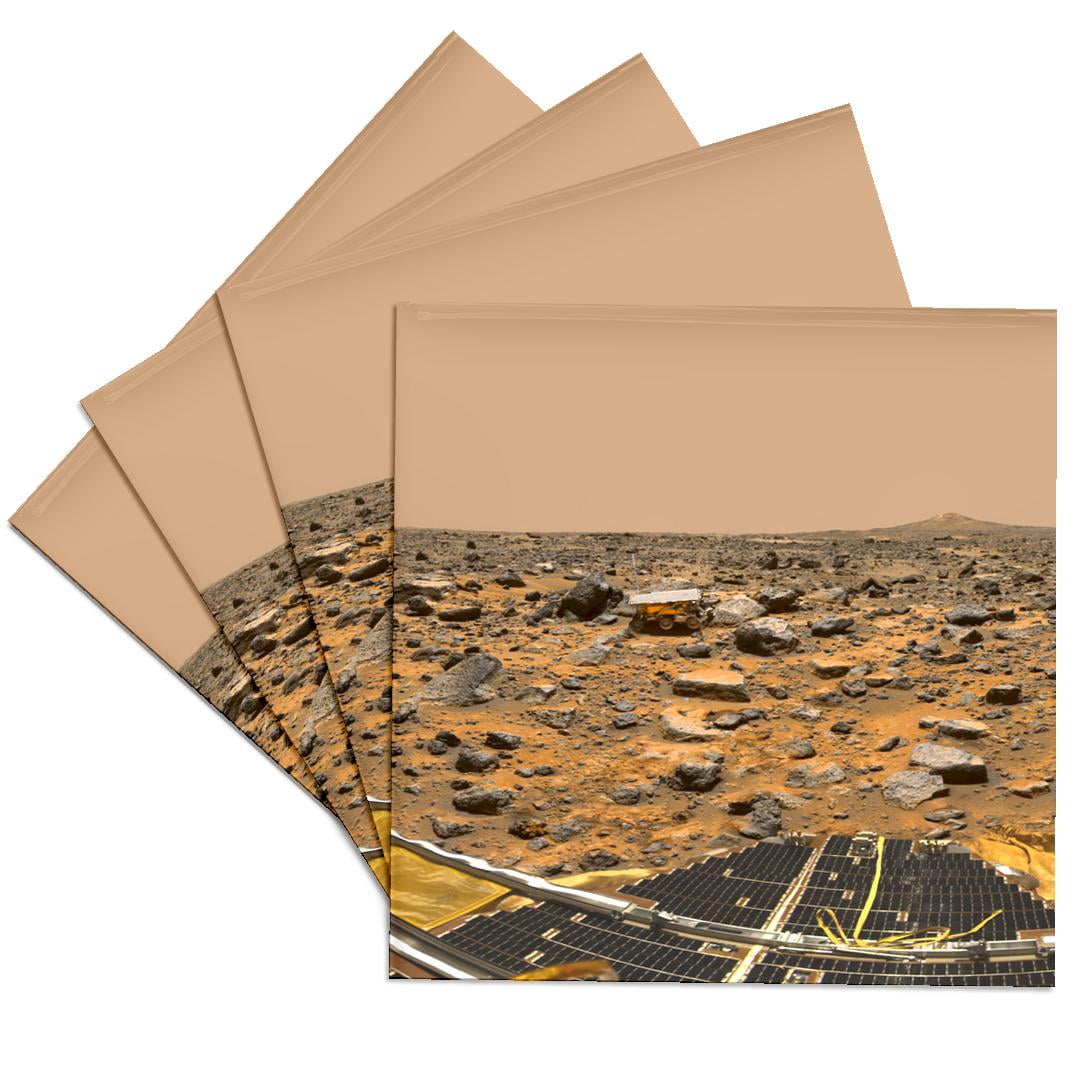 3drose, Mars Surface Space Theme Science, Set of 4 Ceramic Tile ...
