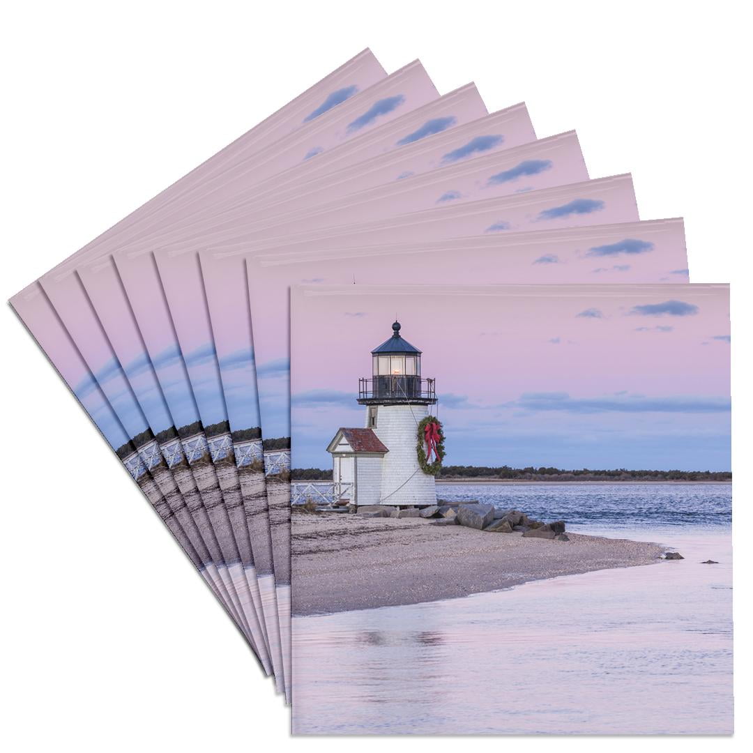 3drose, Mass. Nantucket Island. Brant Point Lighthouse with Christmas ...