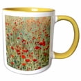 3drose, Meadow of Beautiful Bright Red Poppy Flowers, 11oz Two-tone ...