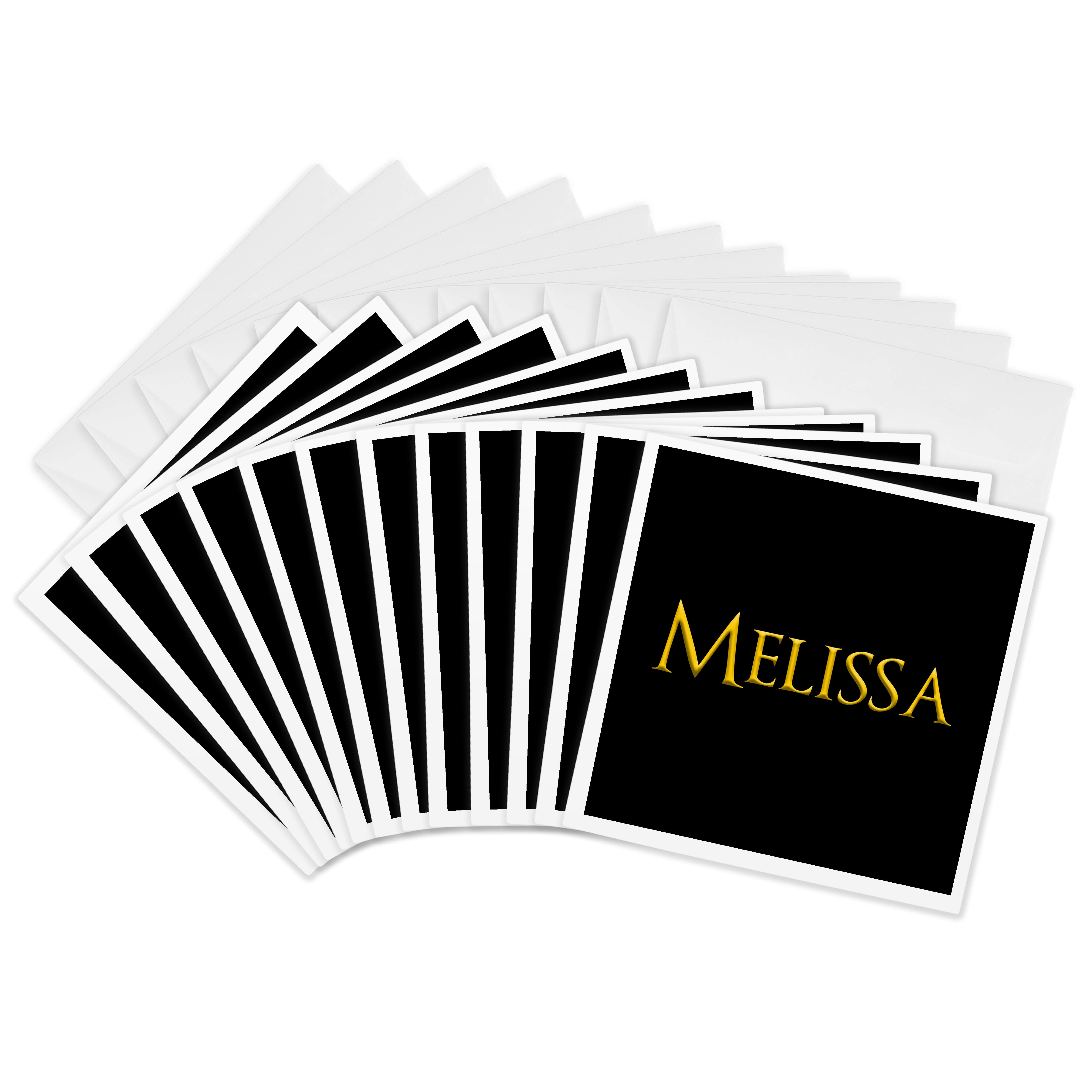 3drose, Melissa Famous Woman Name in the Usa. Yellow on Black Talisman ...