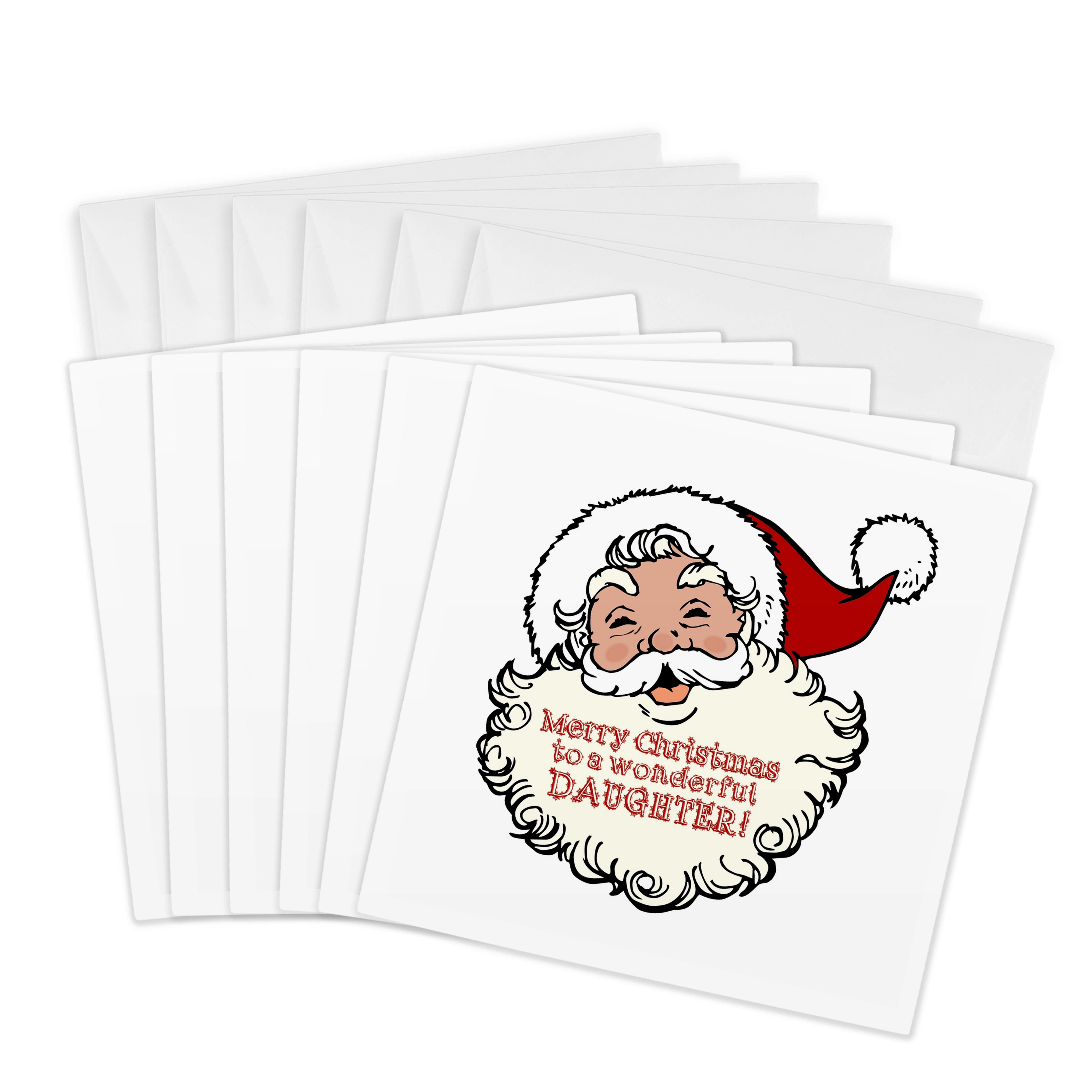 3drose, Merry Christmas to a Wonderful Daughter- Funny Laughing Santa ...